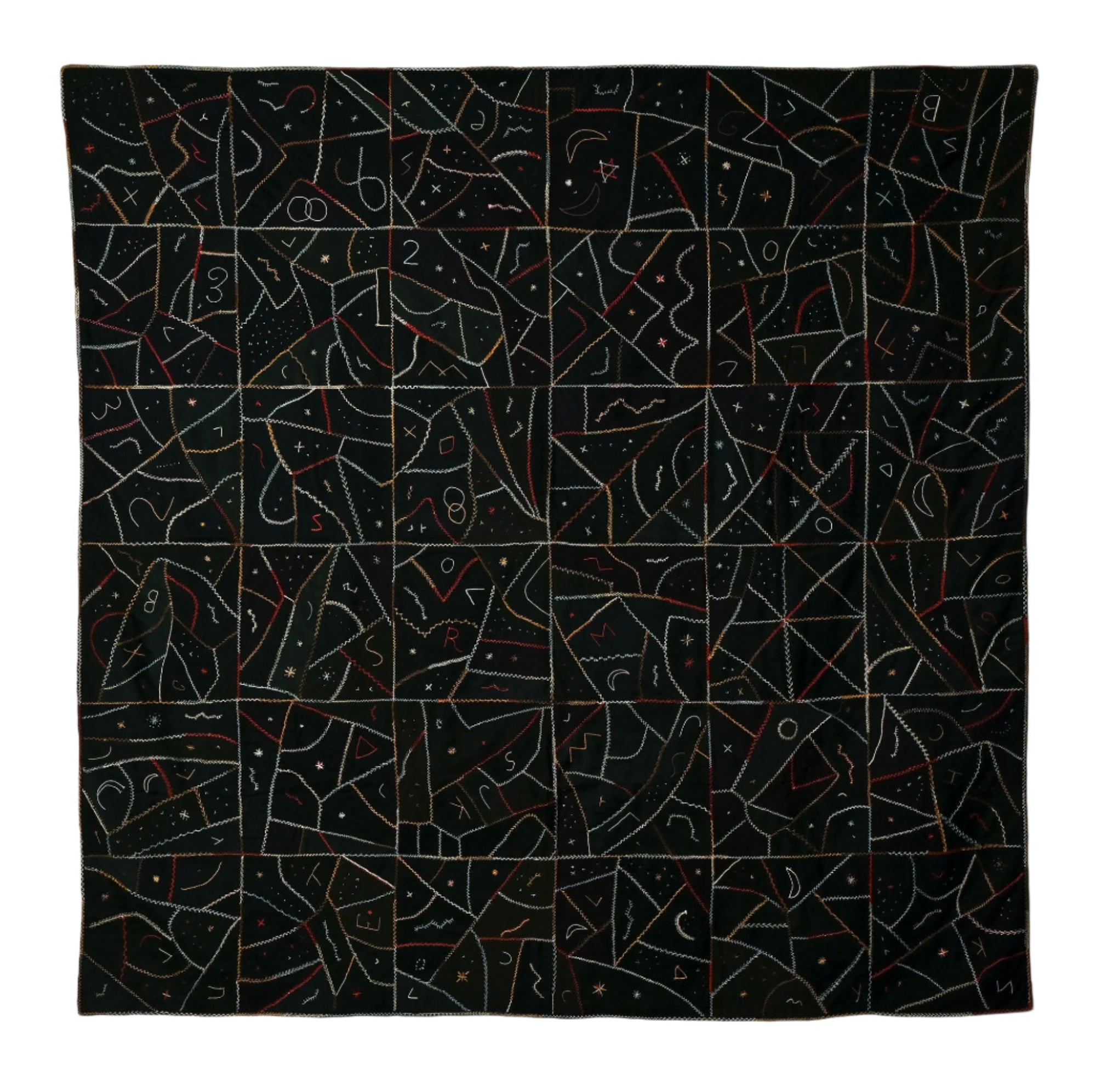 Embroidered Wool Crazy Quilt