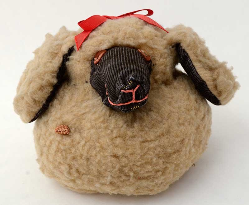 Homemade Sheep Doorstop: Circa 1930; Pa.