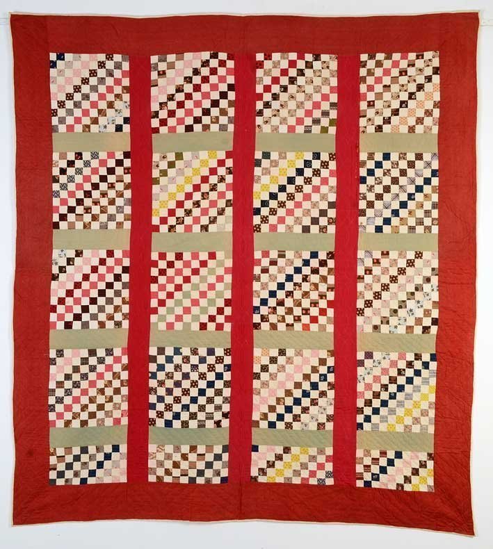One Patch Bars Quilt | Circa 1880 | Maryland