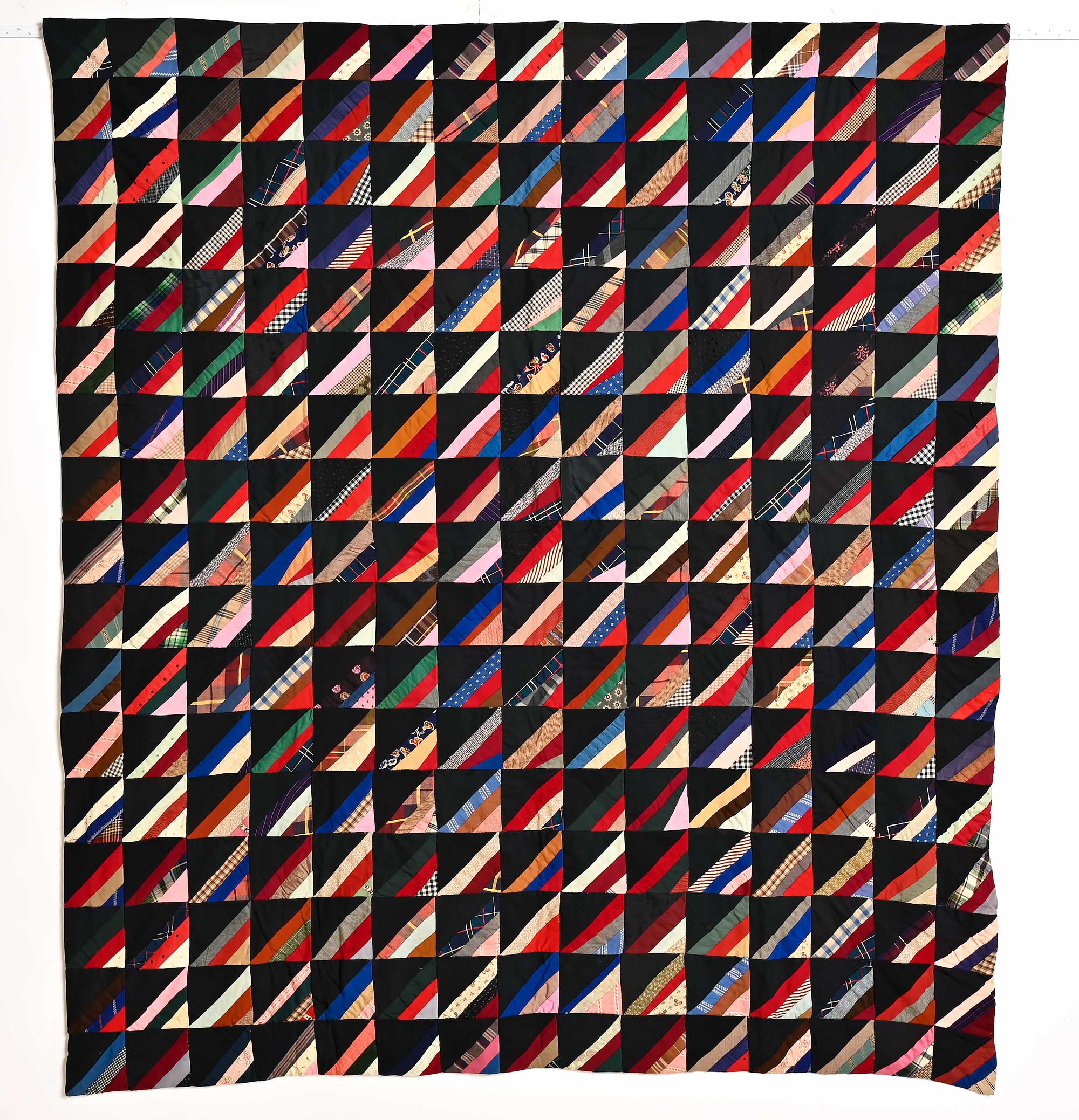 Mennonite Roman Stripe Quilt; Circa 1900; Pennsylvania