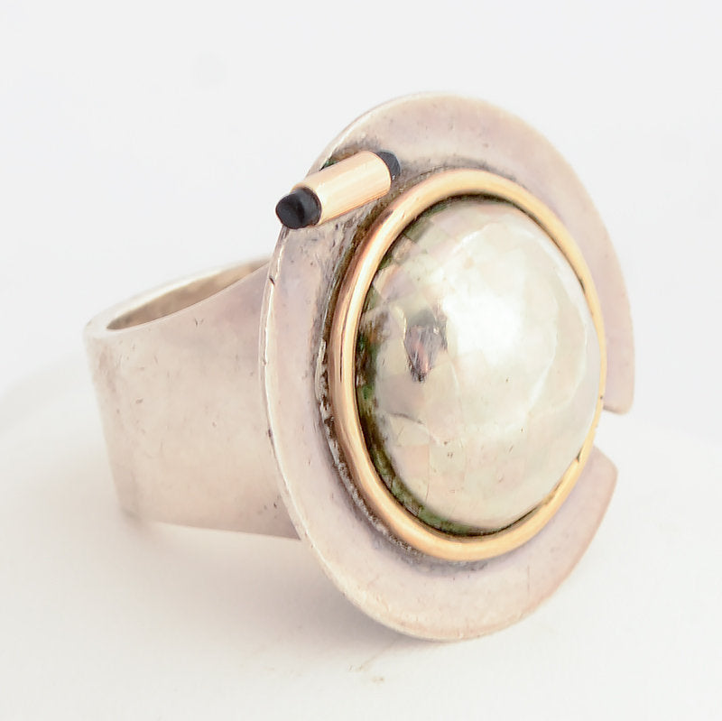 Silver and Gold Large Fashion Ring