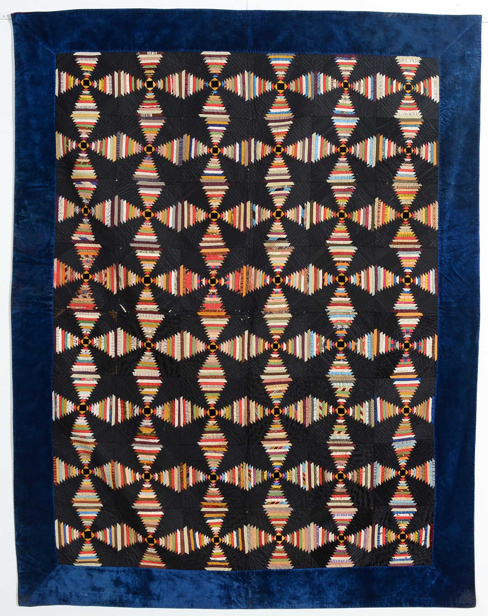 Windmill Blades Log Cabin Quilt | Circa 1890 | Pennsylvania